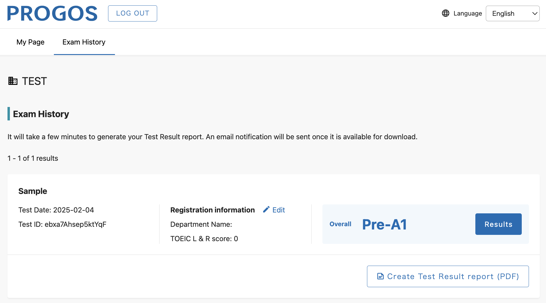 Test Certificate